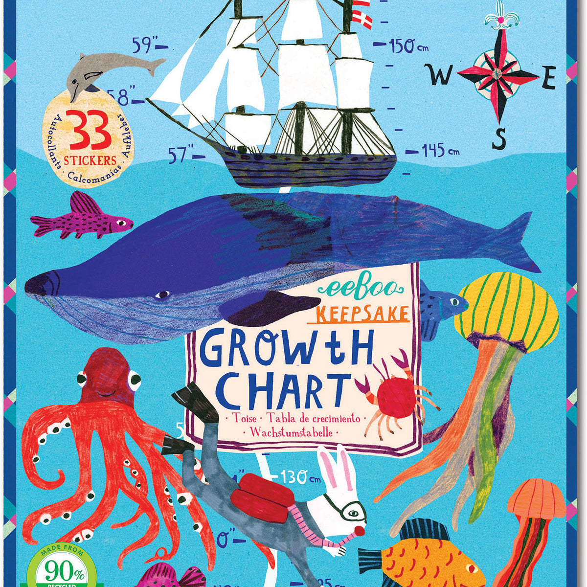 Big Blue Whale Growth Chart – Givens Books & Little Dickens